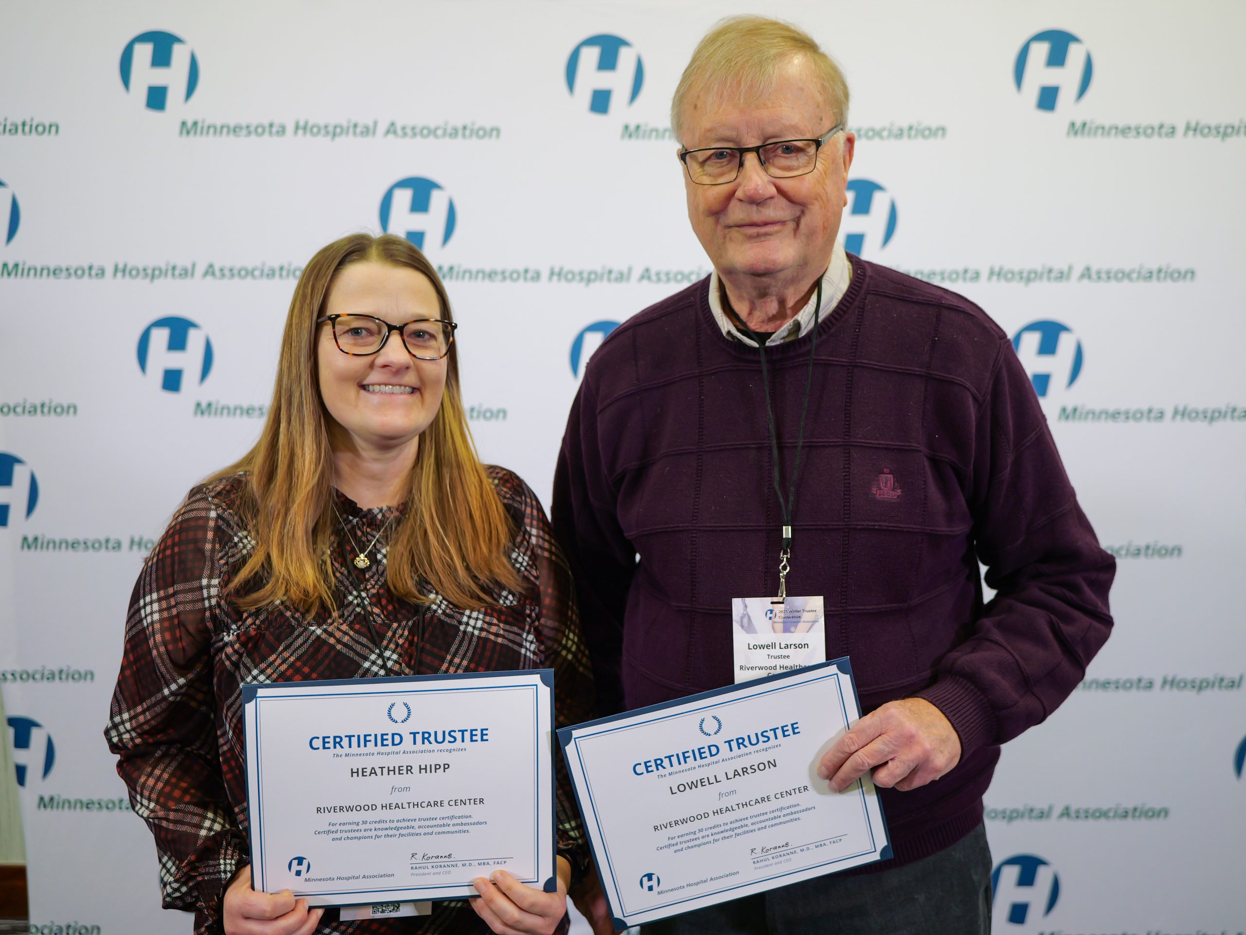 Heather Hipp_Lowell Larson_Certificates - Riverwood Healthcare ...